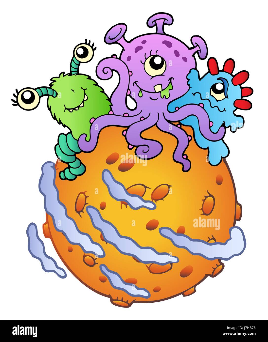 creature crater monster globe planet earth world asteroid planetary ...