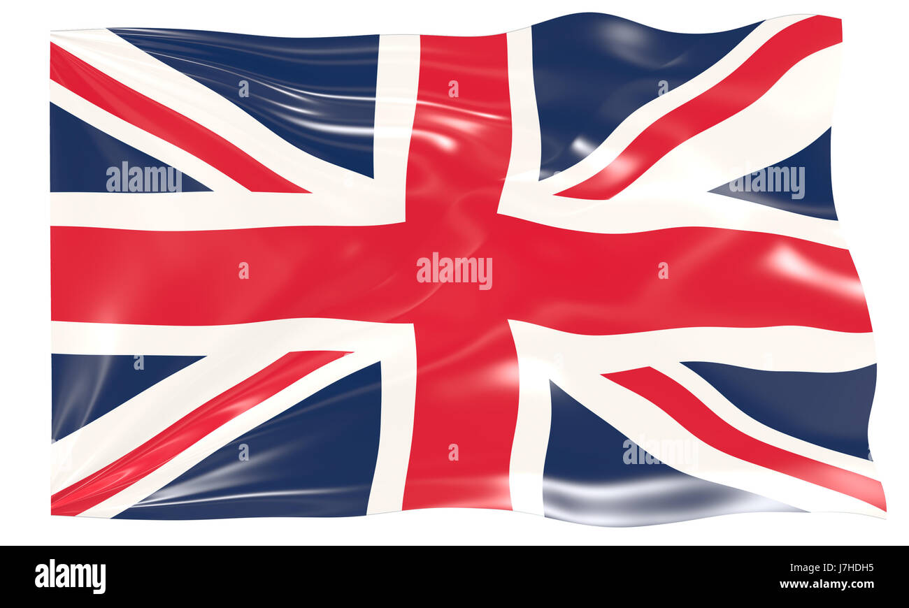 Flapping british flag Cut Out Stock Images & Pictures - Alamy