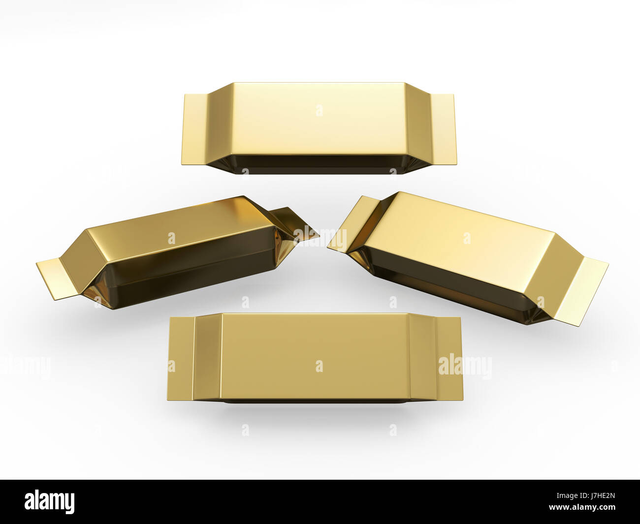 Gold blank package for long rectangle shape product with clipping path ...
