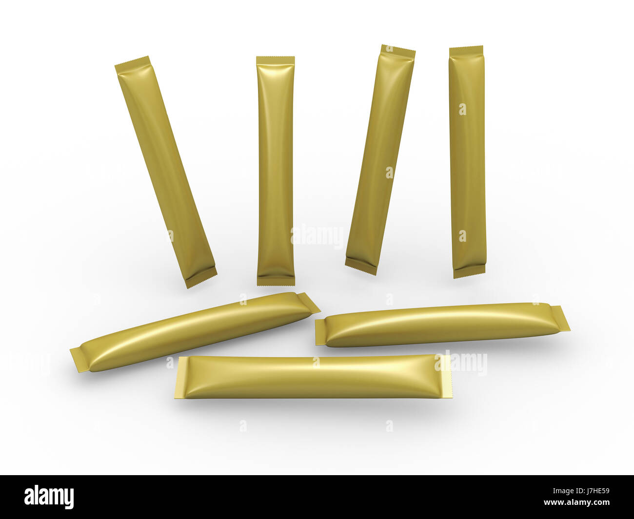 Gold paper sachet bag for powder ingredient like coffee, sugar or salt ...