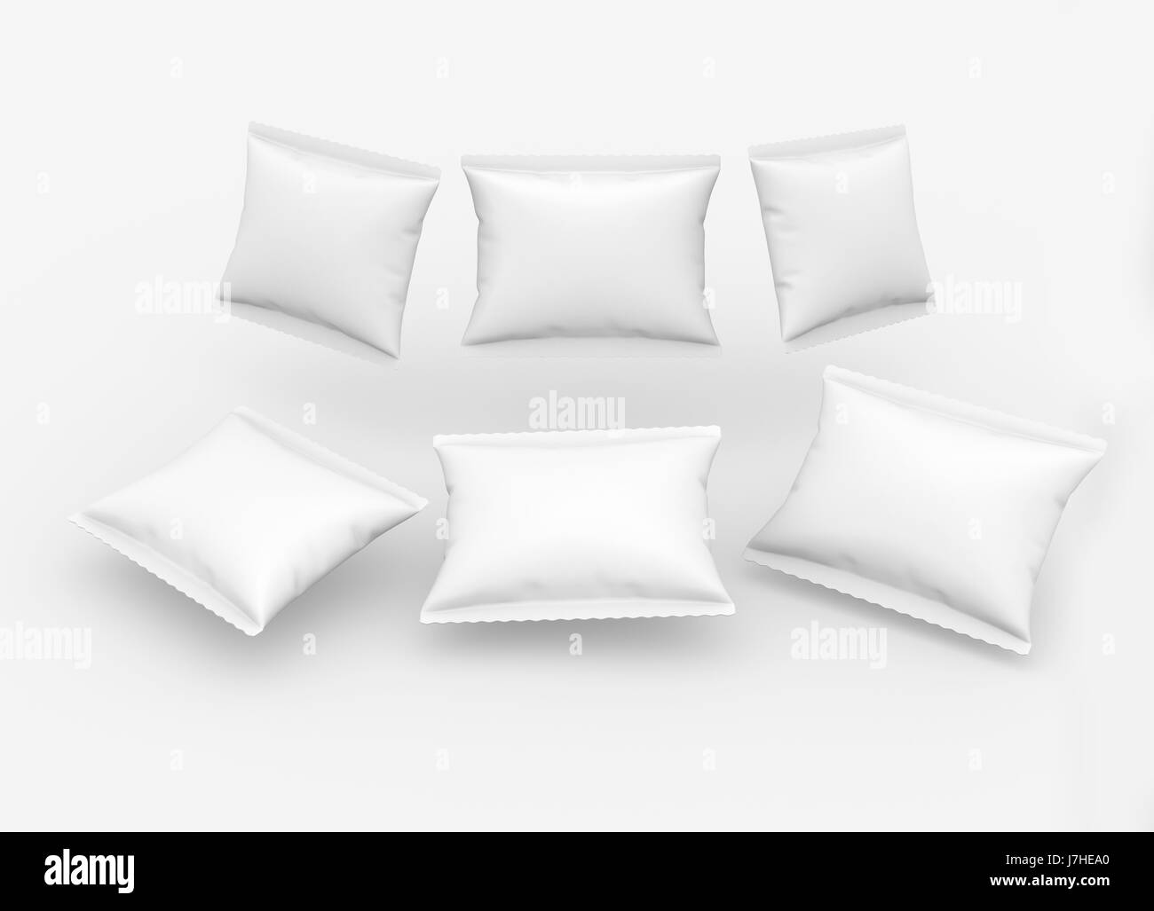 White small pouch design for your product like snack package with ...