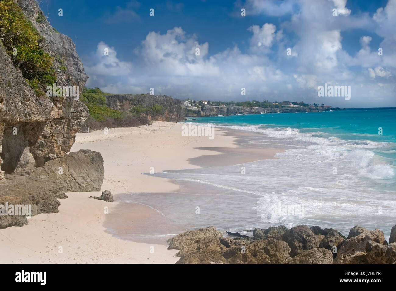 beach seaside the beach seashore tropical barbados blue beautiful ...