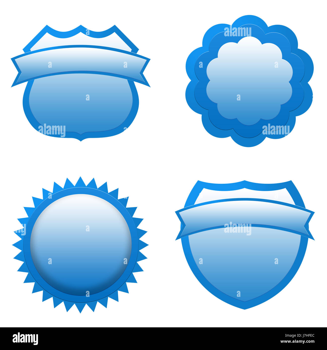 four blue icons Stock Photo - Alamy
