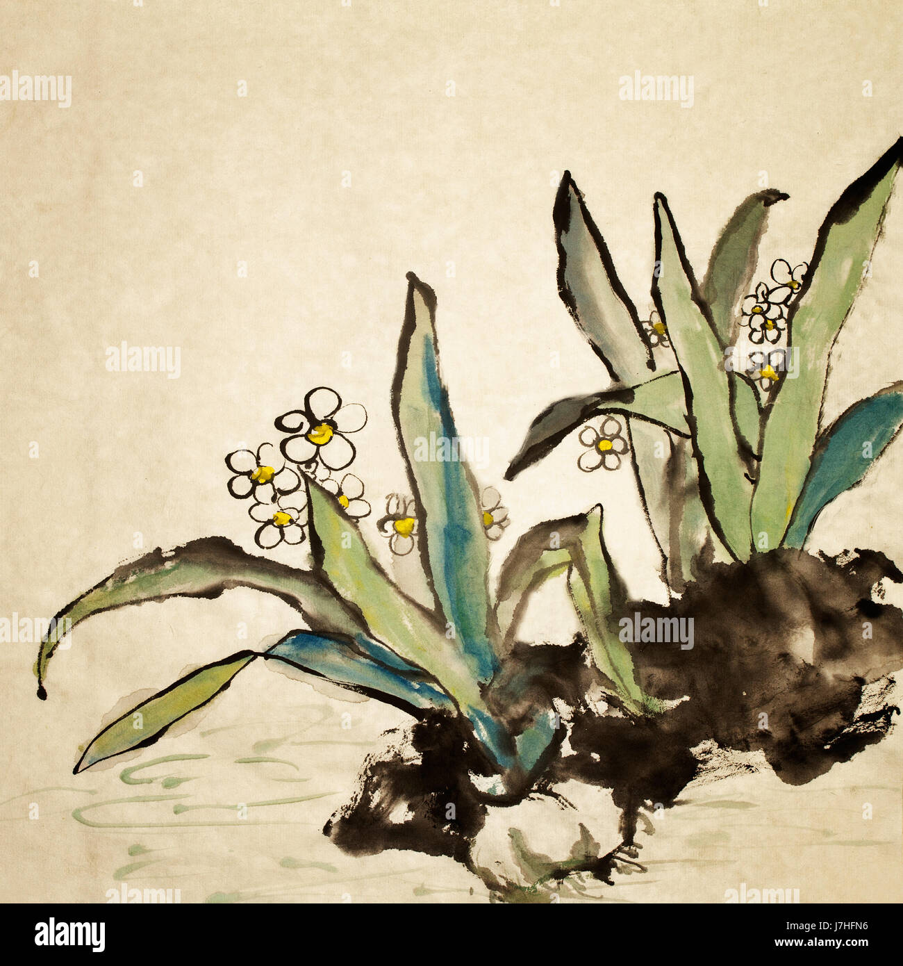 art flower plant traditional china chinese abstract artistic landscape ...