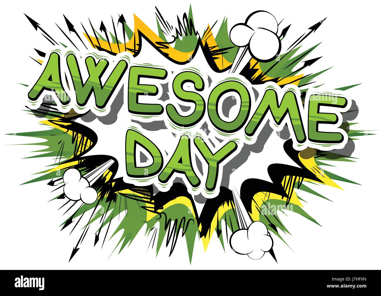 Awesome Day - Comic book style word on abstract background Stock Vector ...