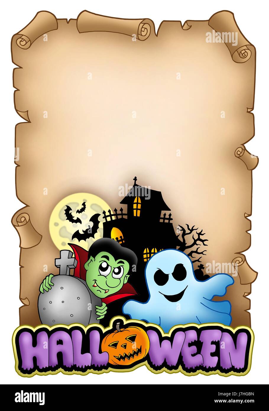 halloween letter document season seasonal scroll sheet of paper paper ...