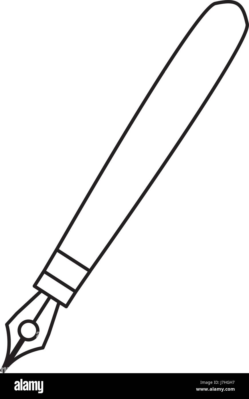 line cute luxury pen object to write Stock Vector Image & Art - Alamy