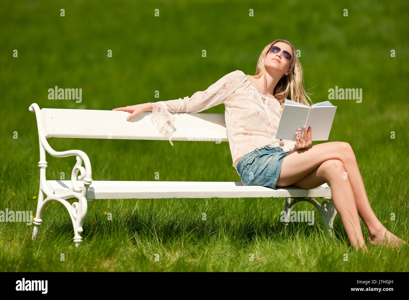 woman relaxation park shine shines bright lucent light serene luminous ...