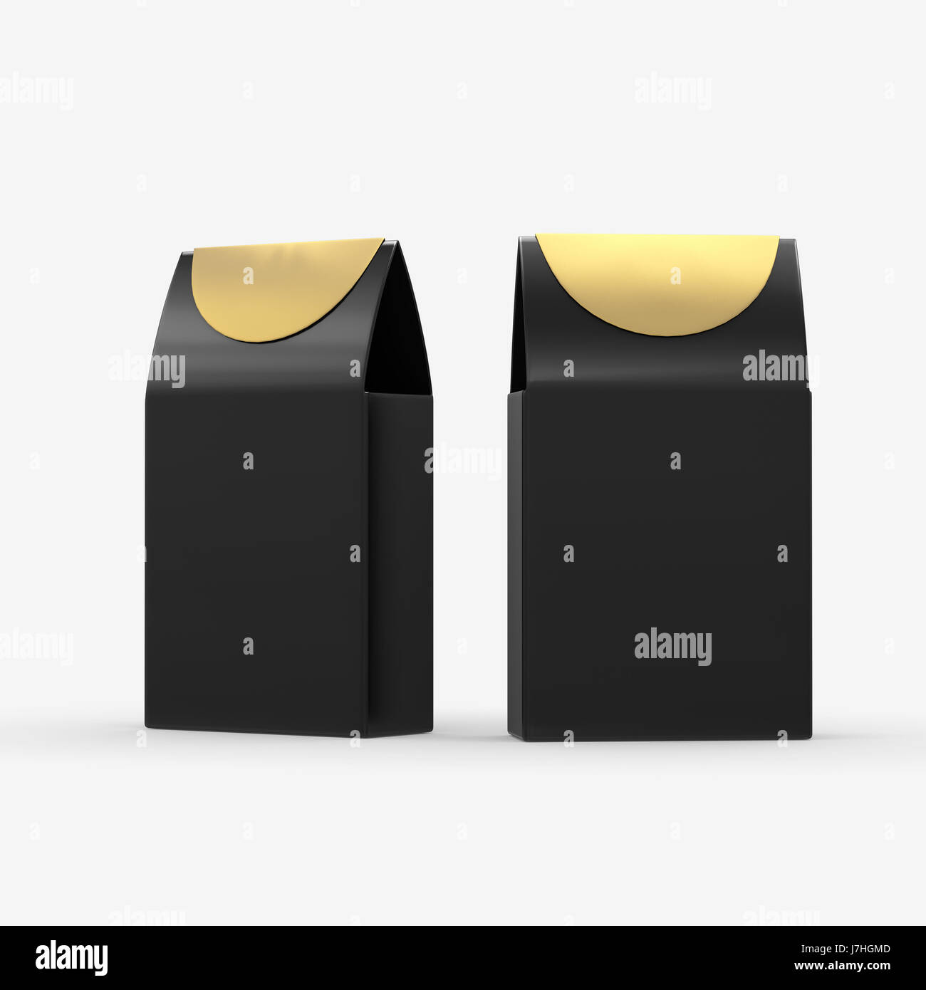 Black paper food box packaging with clipping path. Packaging for ...