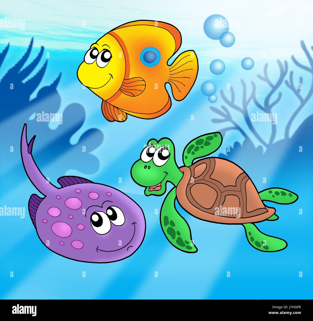 Ray fish drawing hi-res stock photography and images - Alamy