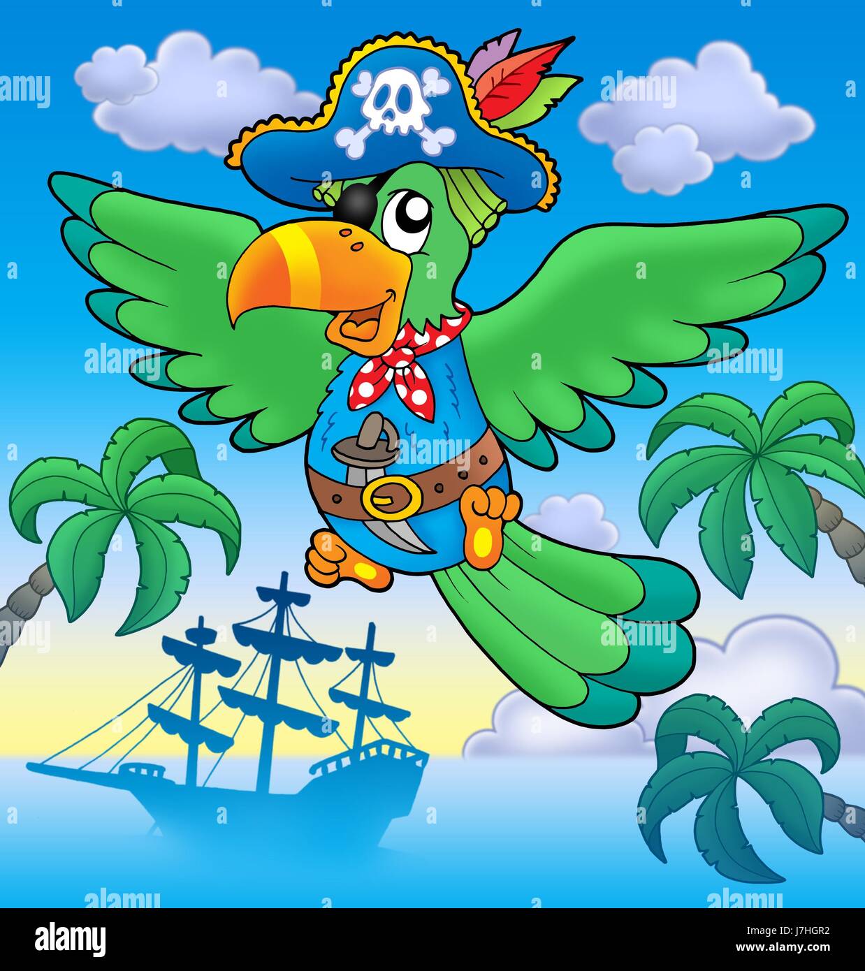 Pirate parrot hi-res stock photography and images - Alamy