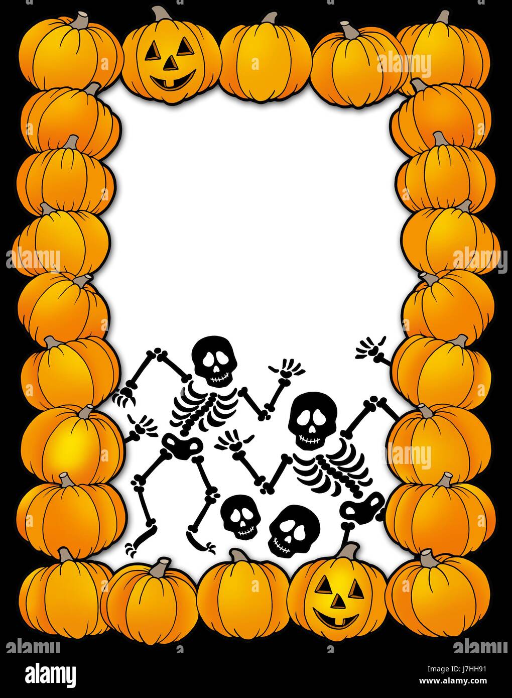 skull bone halloween skeleton pumpkin frame skeletons framework colour ...