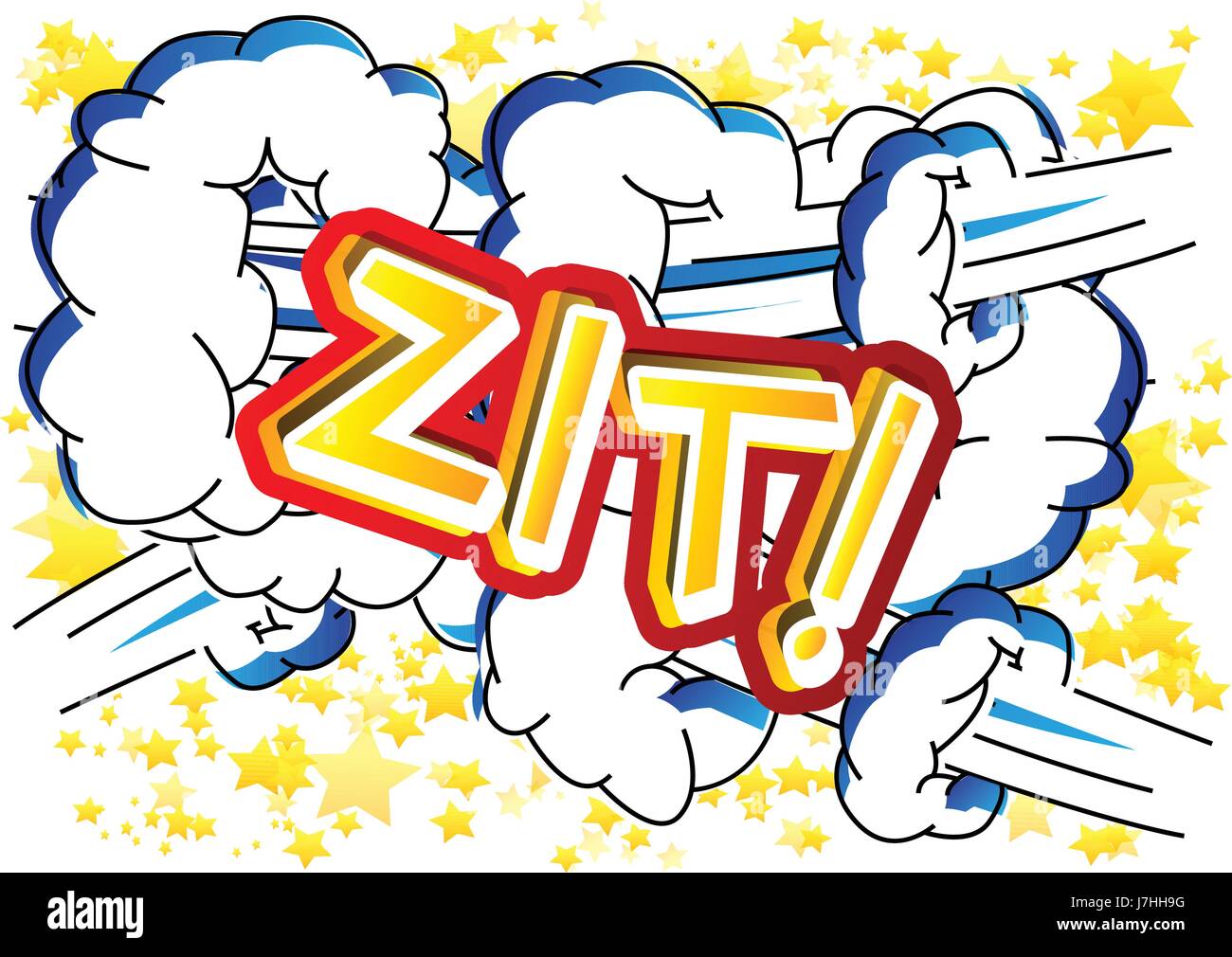 Zit! - Vector illustrated comic book style expression Stock Vector ...