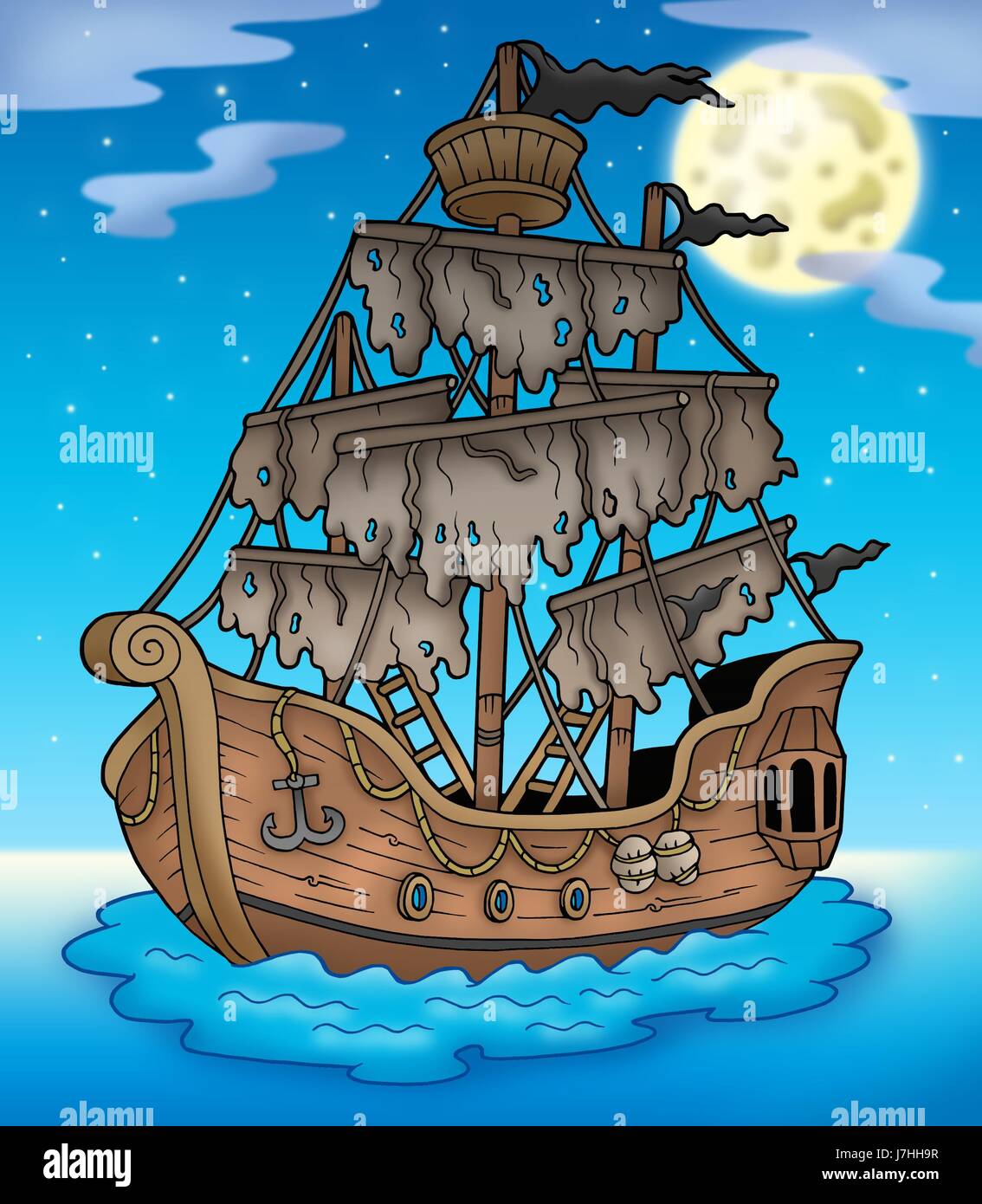 Pirate Ships Illustration High Resolution Stock Photography and Images ...
