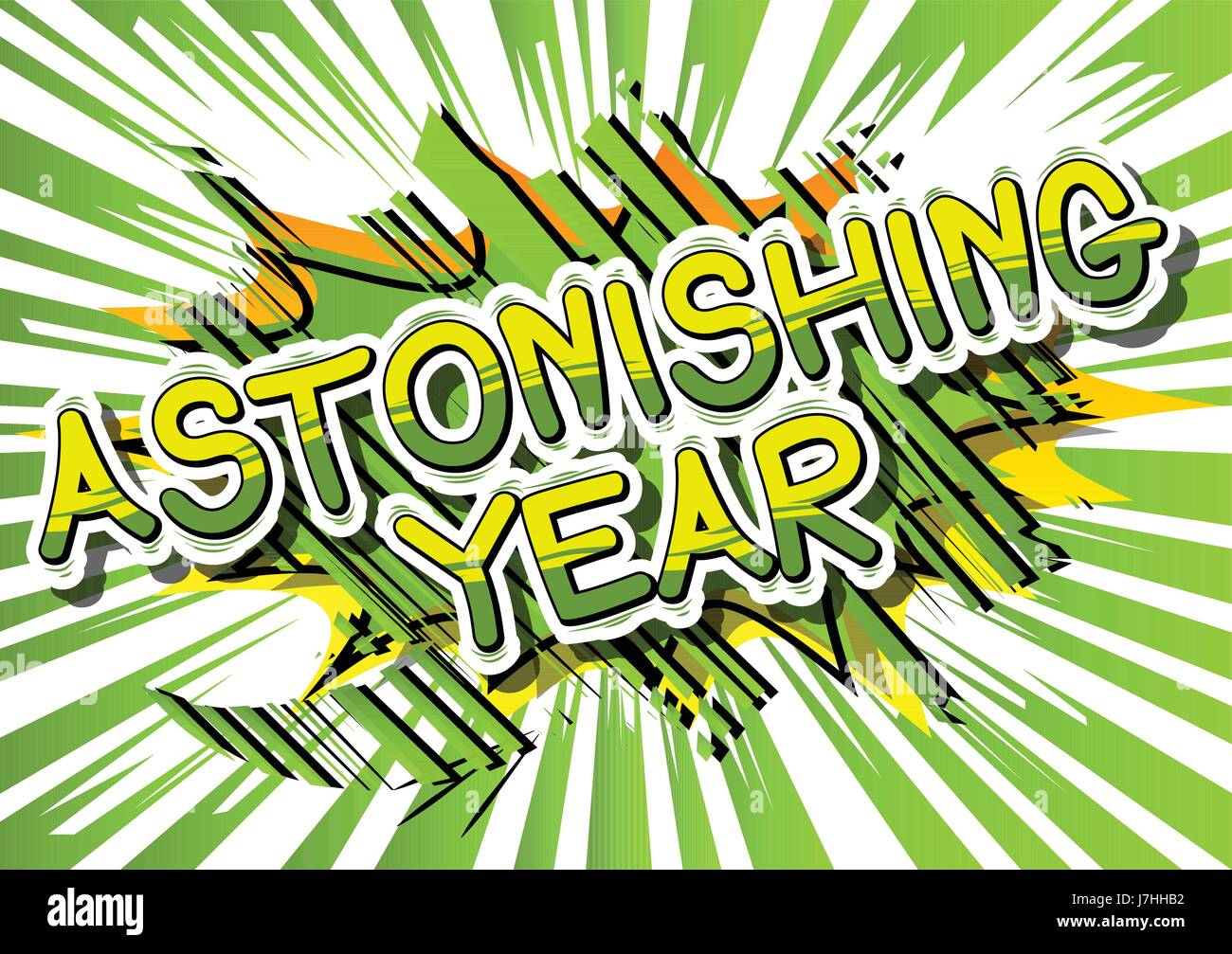 Astonishing Year - Comic book style word on abstract background Stock ...