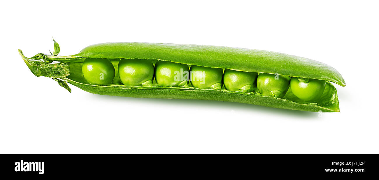 Fresh peas isolated on white background Stock Photo - Alamy