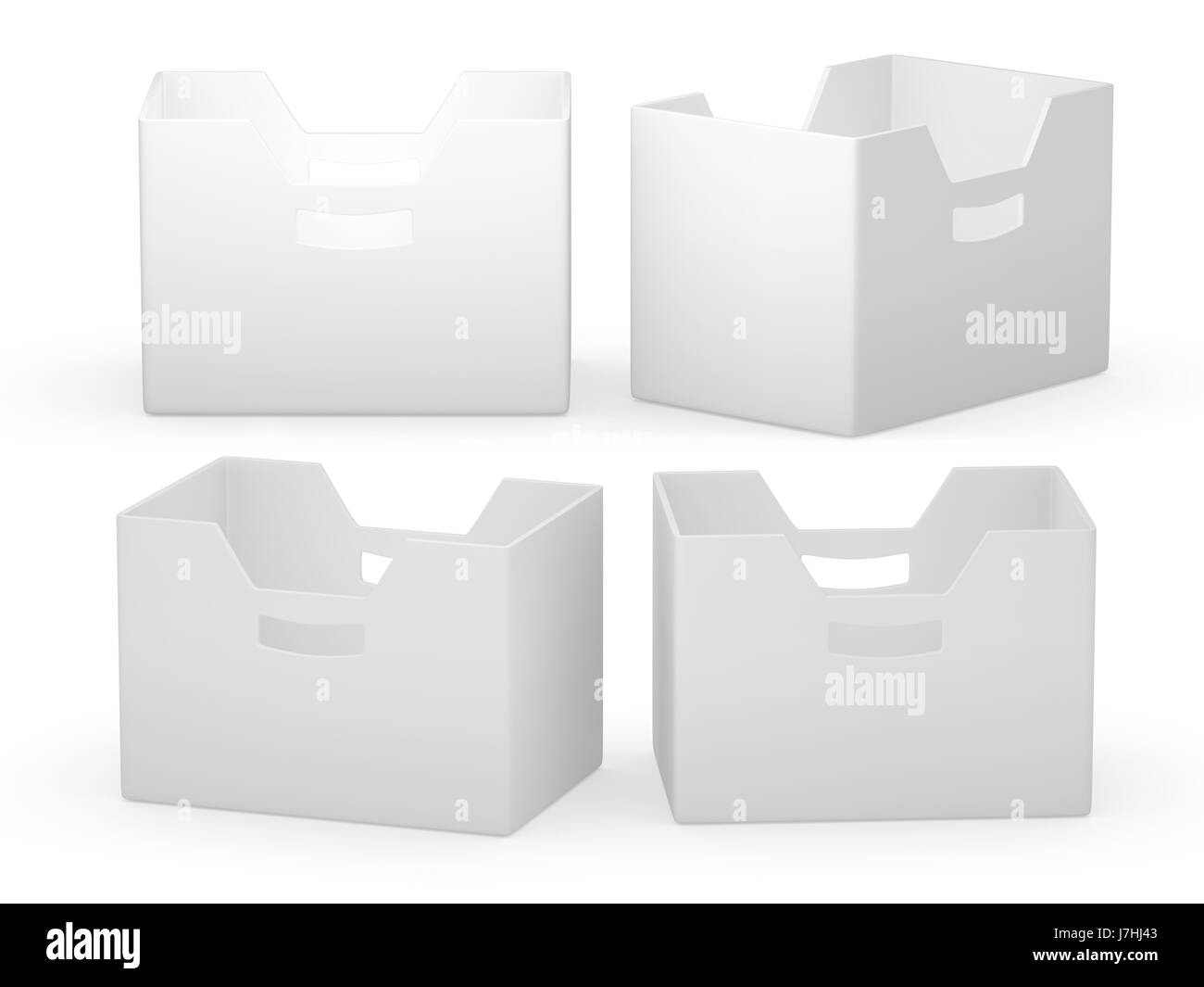 White paper folder box with clipping path Stock Photo - Alamy