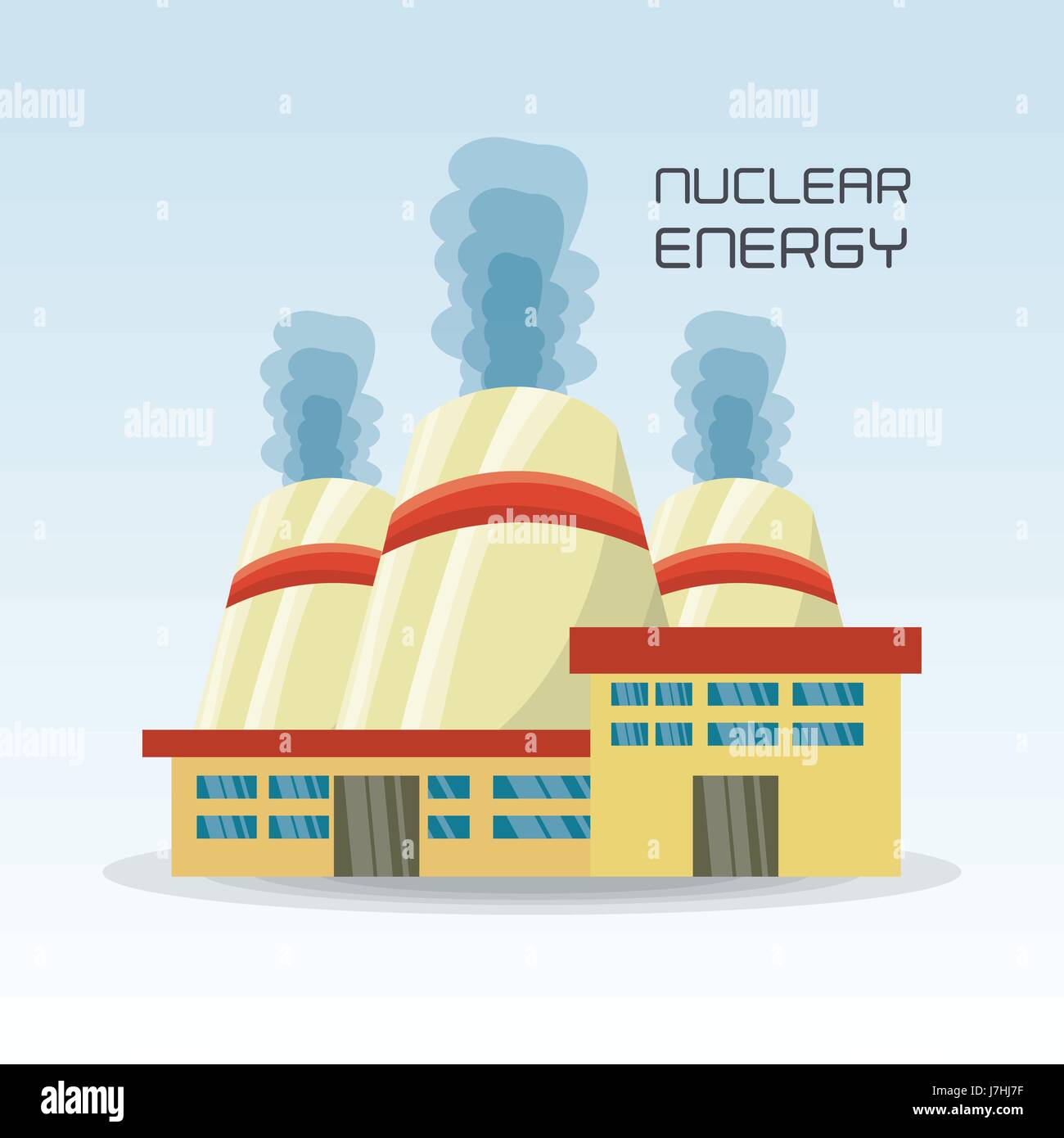flat concept nuclear plant generator energy Stock Vector Image & Art ...