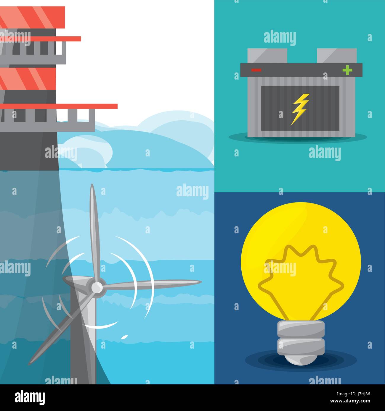 Tidal Energy Power Plant Animation
