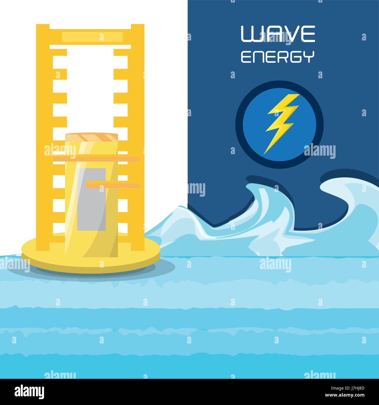 flat concept related with wave energy Stock Vector Image & Art - Alamy
