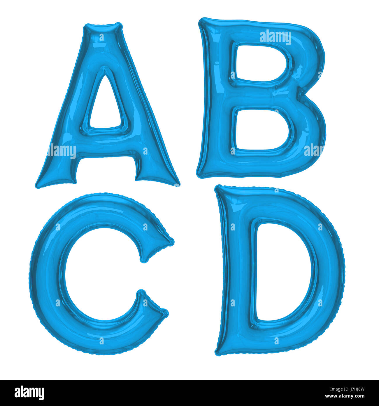 Blue alphabet foil balloon set with clipping path Stock Photo - Alamy