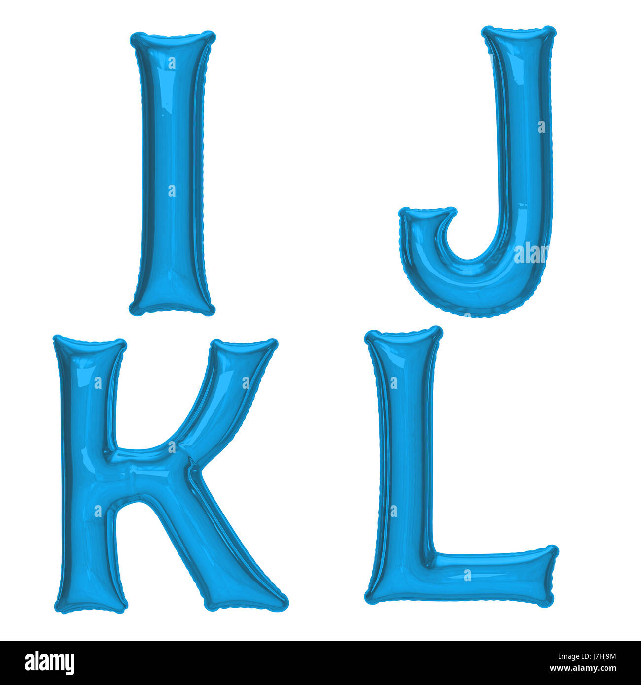 Blue alphabet foil balloon set with clipping path Stock Photo - Alamy