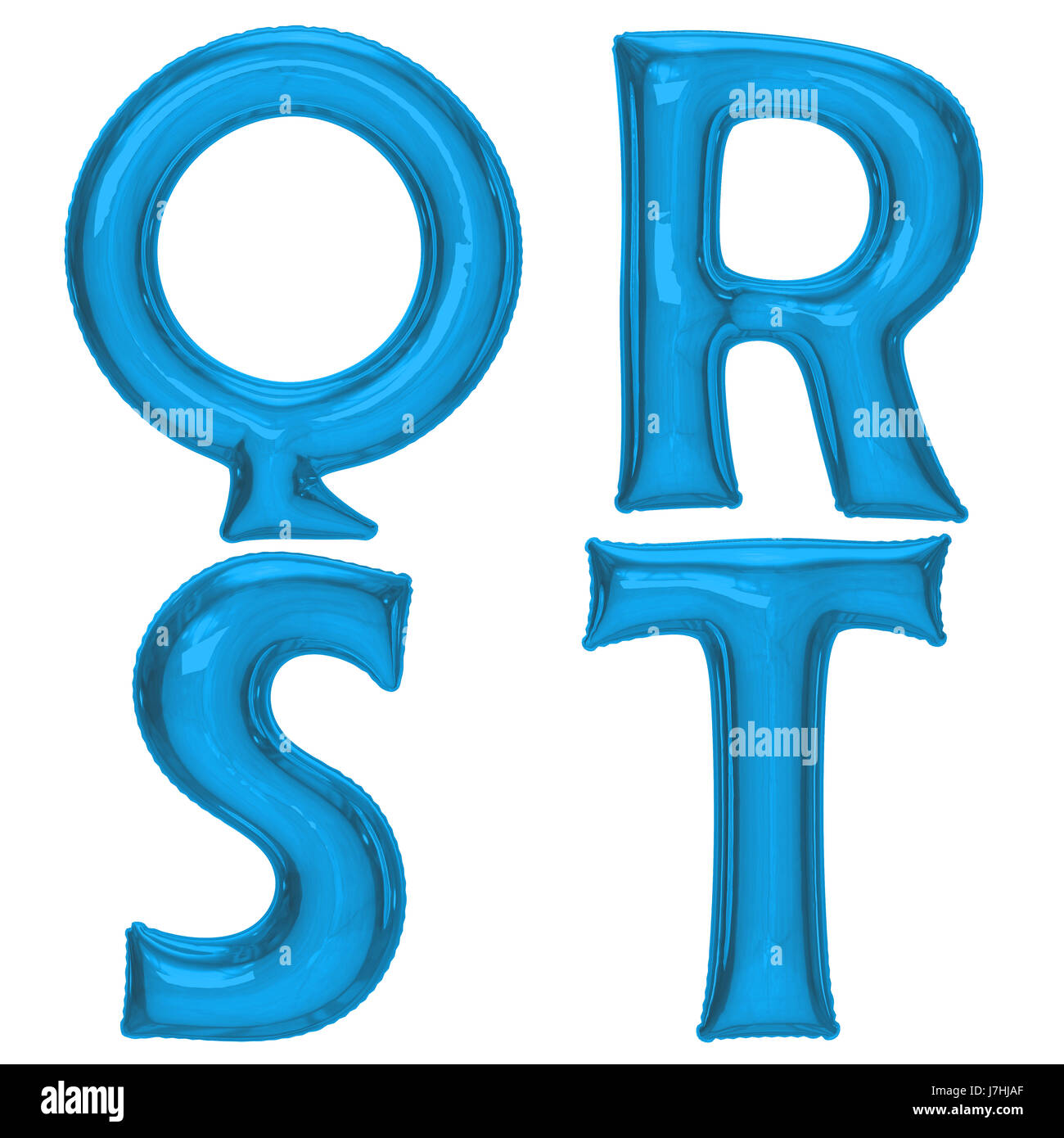 Blue alphabet foil balloon set with clipping path Stock Photo - Alamy