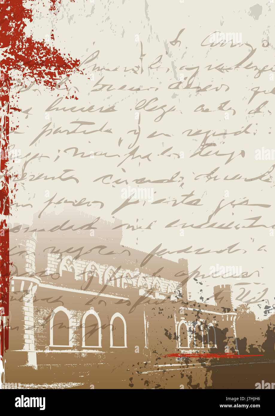 antique castle old manuscript poetry backdrop background chateau ...