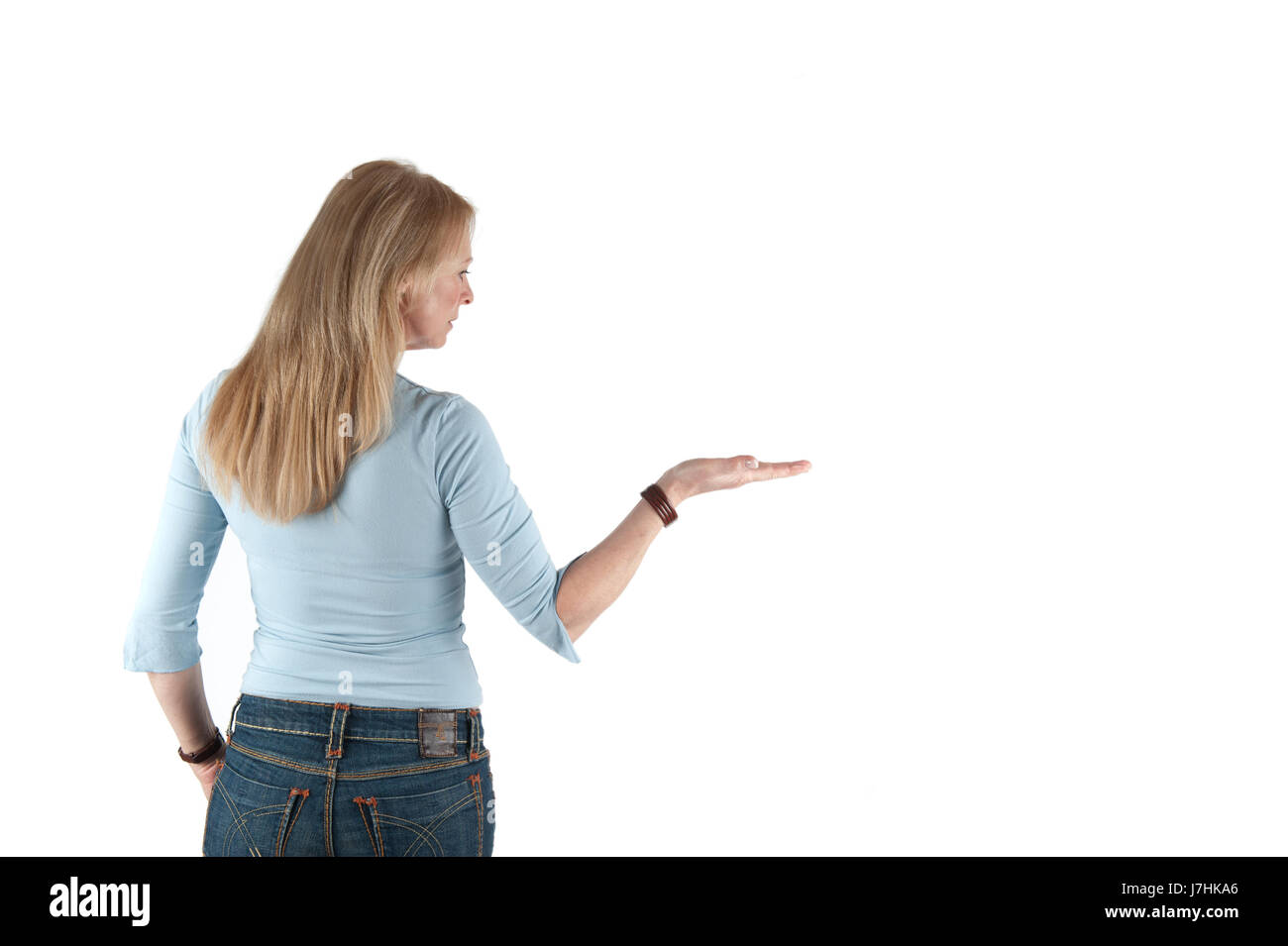 woman huh lt hand on Stock Photo - Alamy