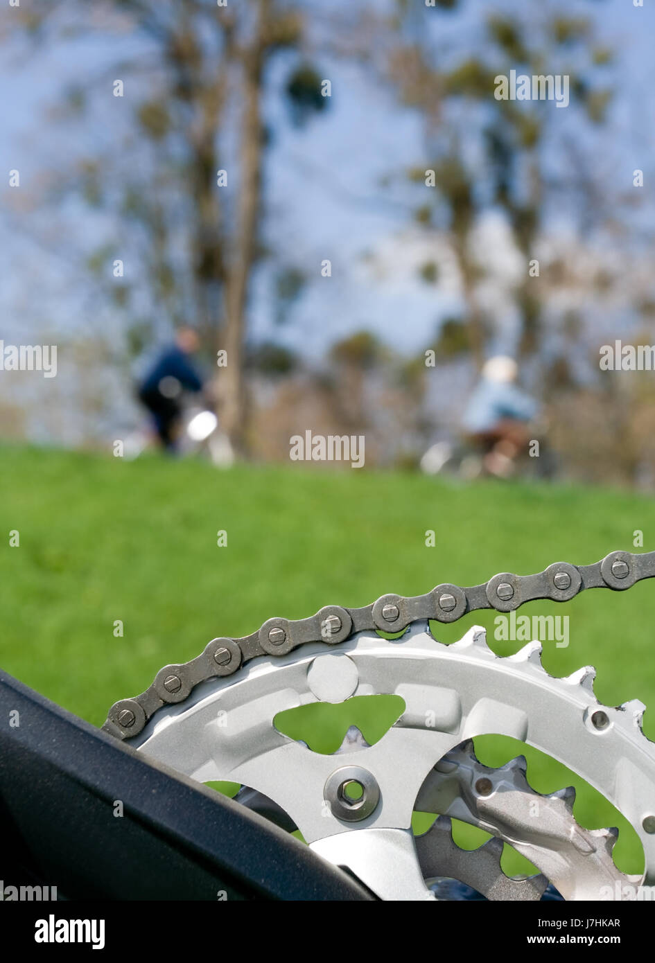 Chain for locking a bicycle hi-res stock photography and images - Alamy
