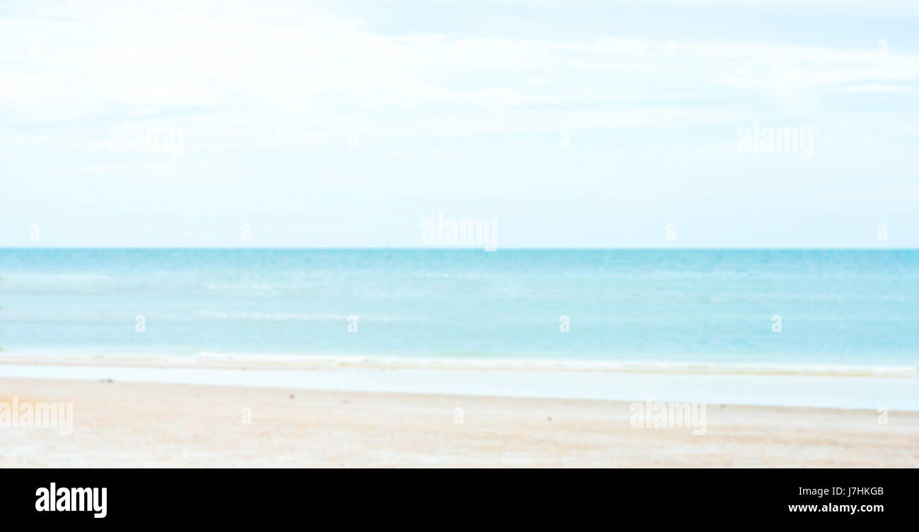 Blur abstract background of sea beach and shore with blue sky,summer ...