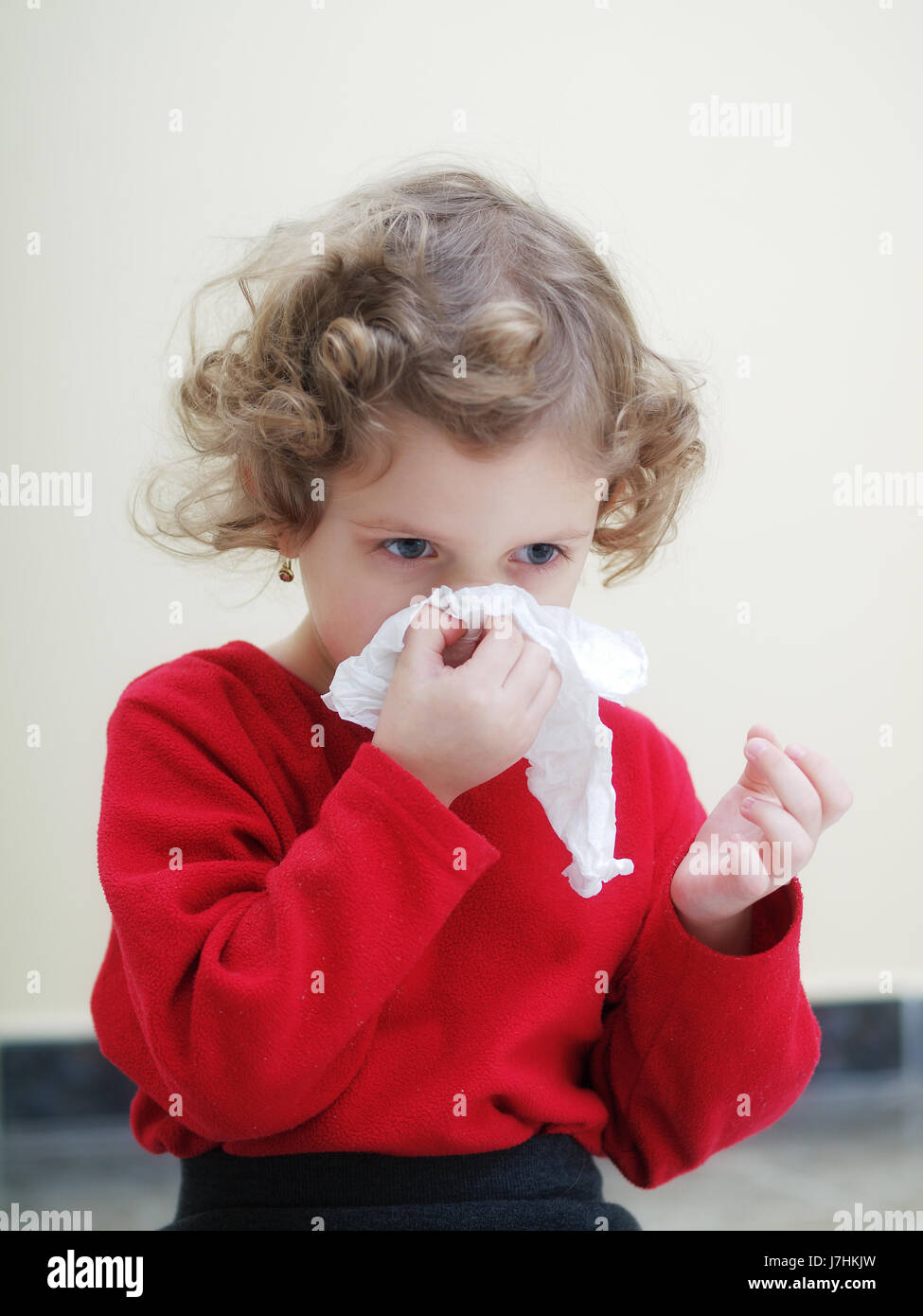 portrait baby indoor girl girls female portrait baby cold catarrh nose ...