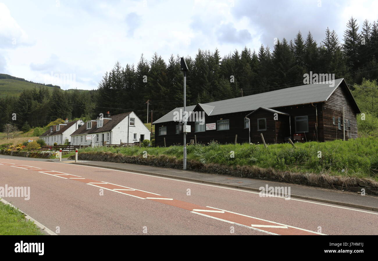 Exterior of Strathyre village hall Scotland May 2017 Stock Photo - Alamy