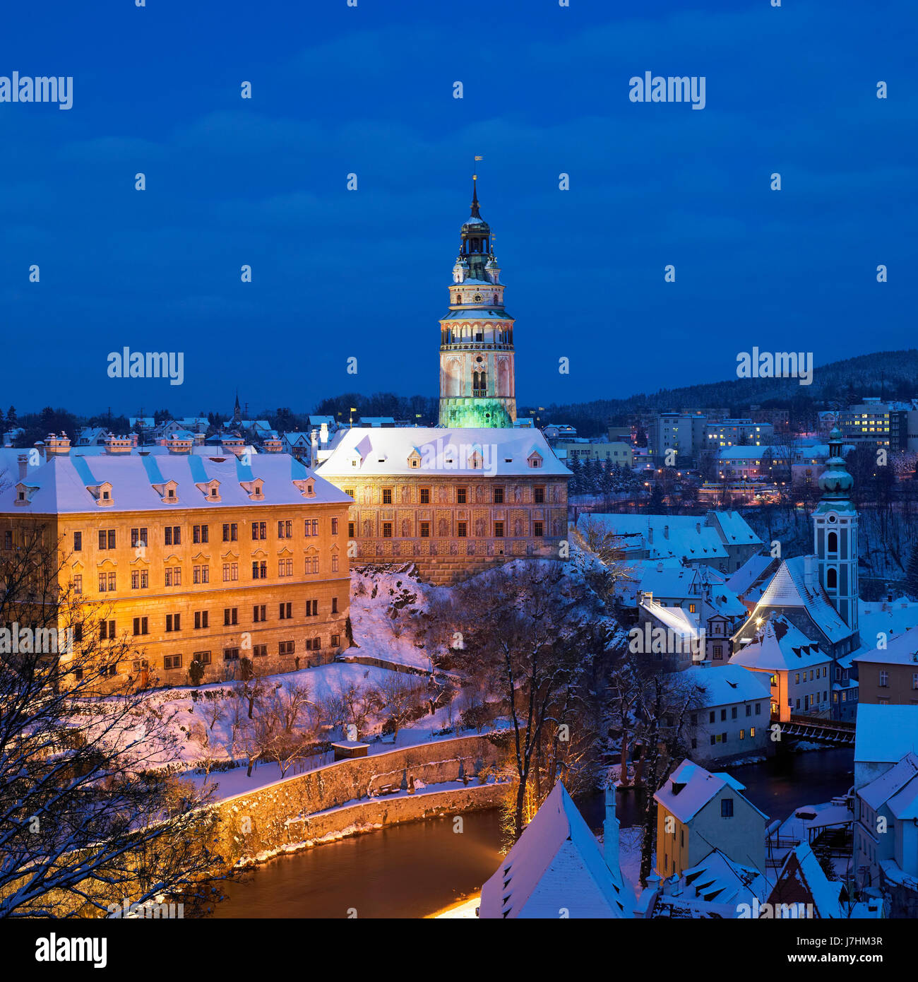 travel historical city town winter night nighttime lights snow coke ...