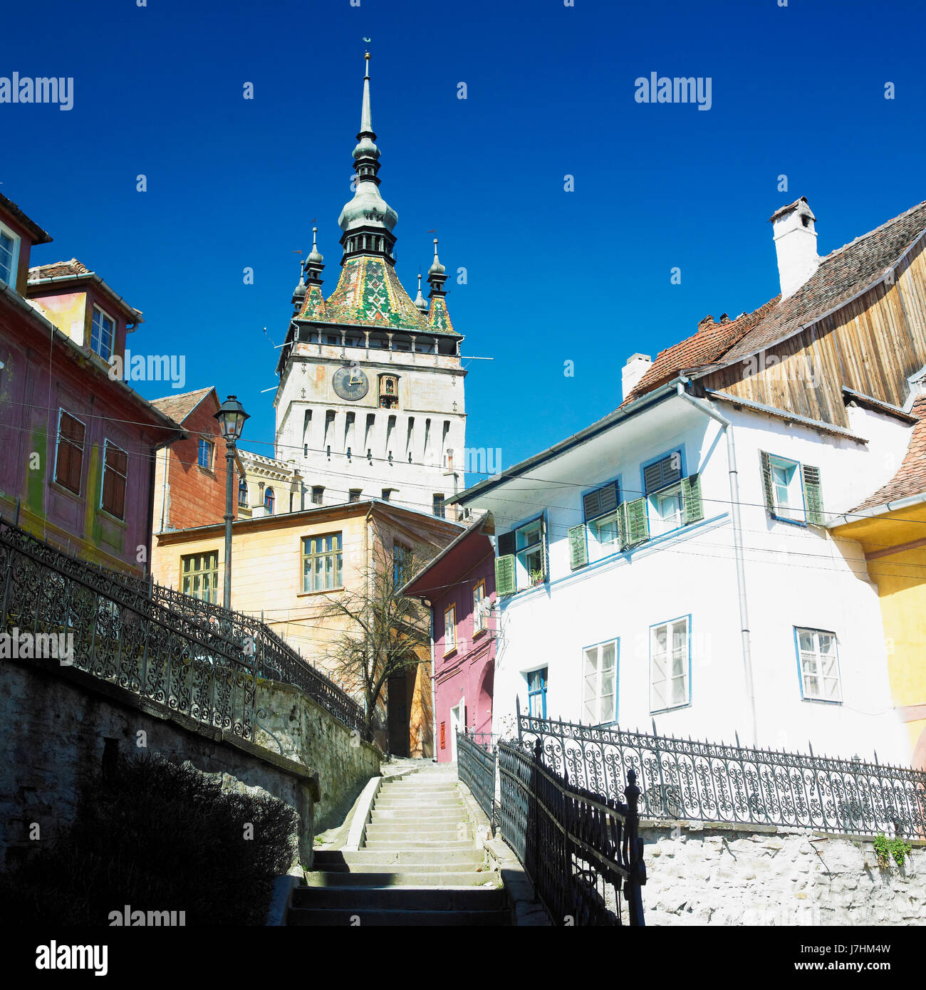 romania house building tower travel historical houses city town sights ...