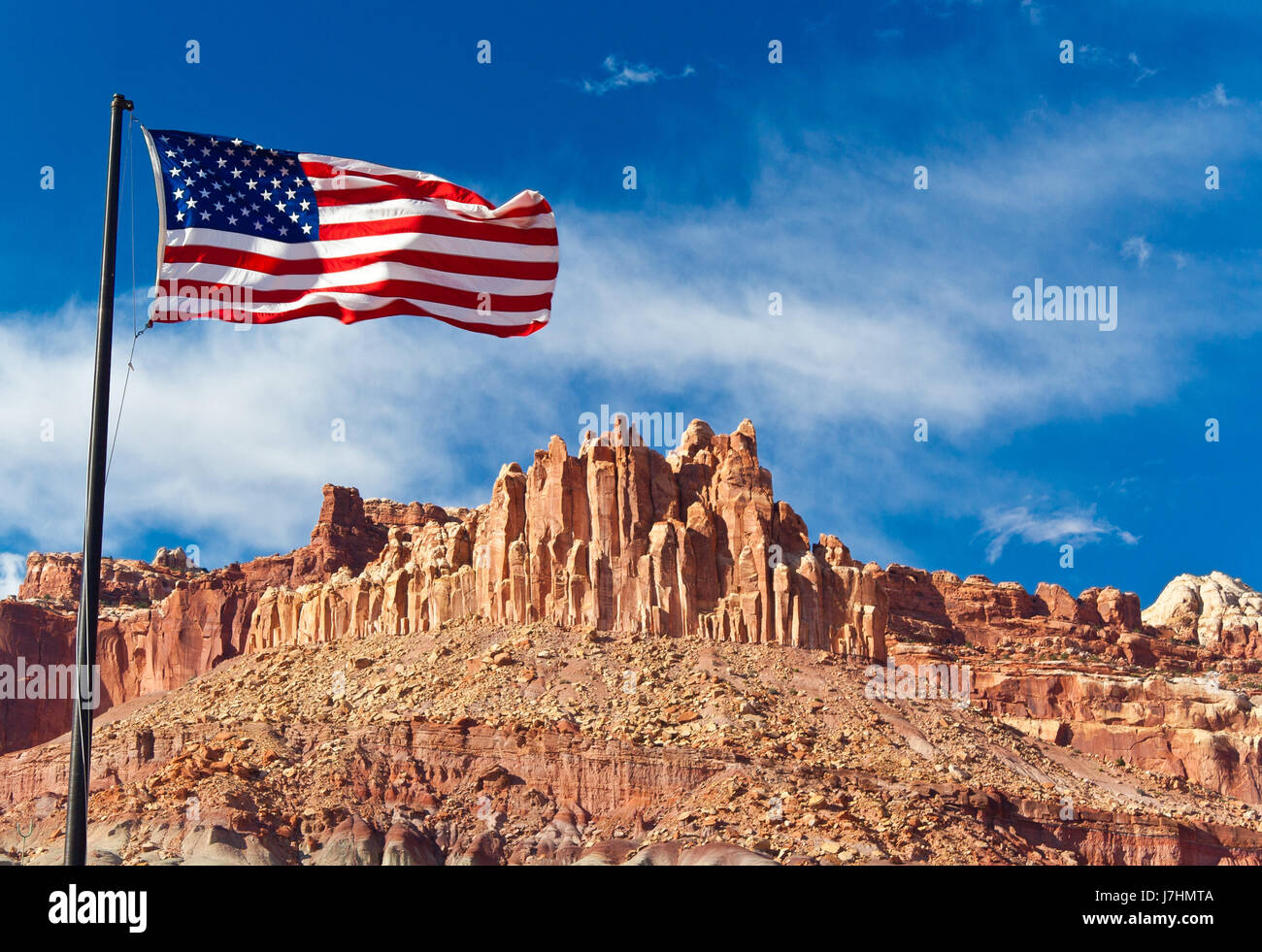 desert wasteland national park usa rock flag pictogram symbol ...