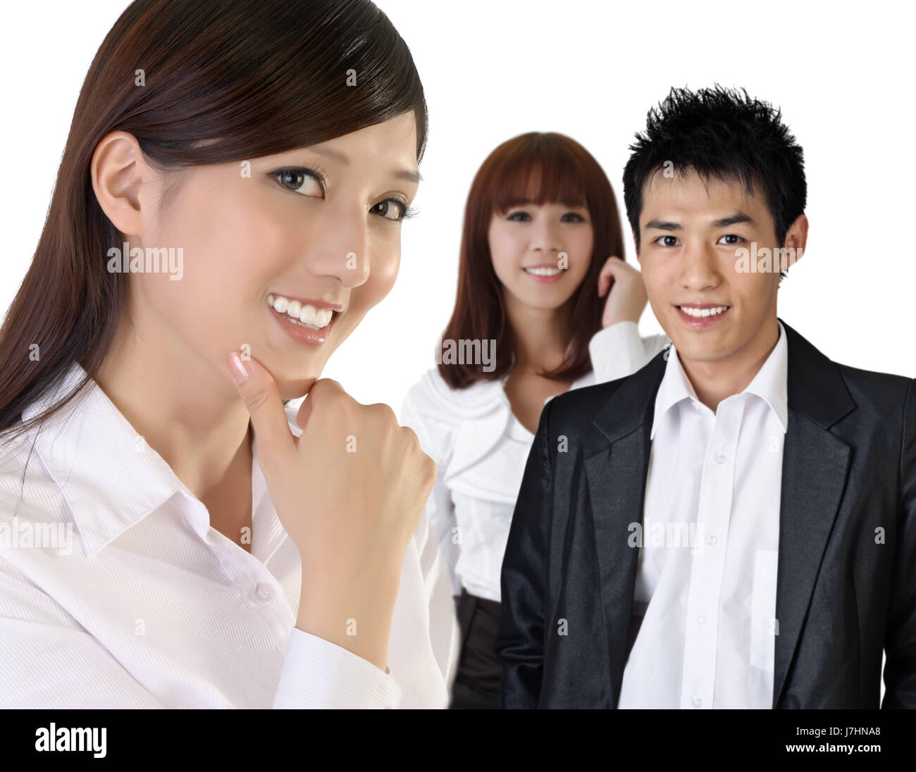 asia portrait china chinese teamwork asian group team woman office ...