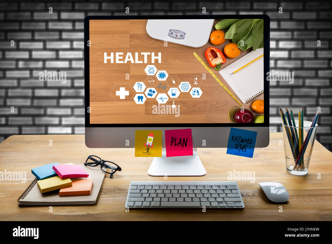 Health balance application food doctor hand working Fresh Food Healthy ...