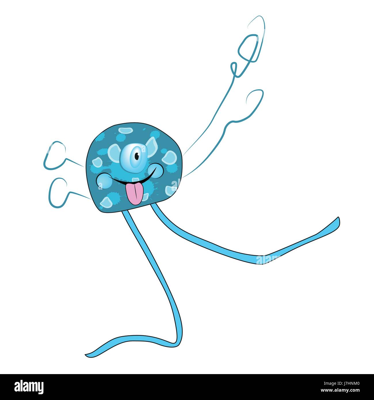 Blue cute smiling monster Stock Vector Image & Art - Alamy