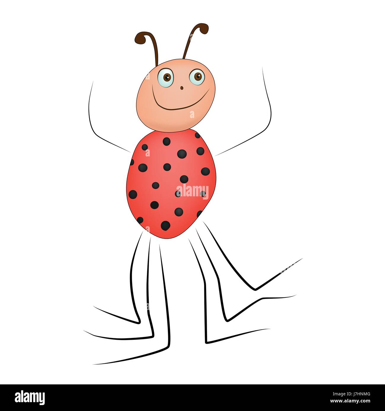 Cute smiling ladybug Stock Vector Image & Art - Alamy