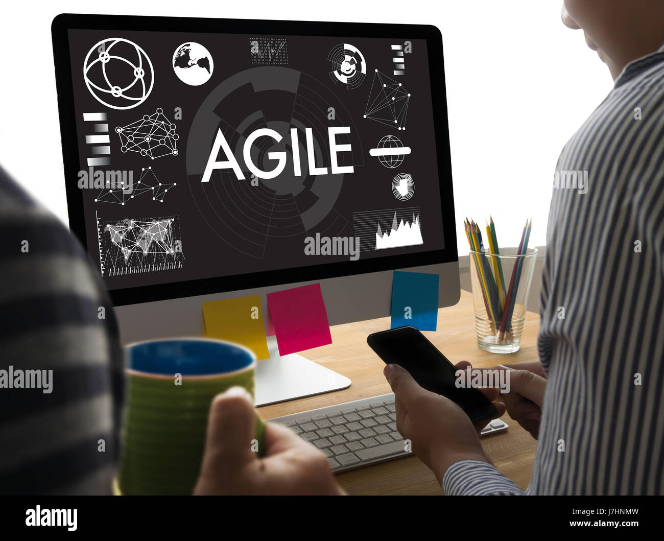 AGILE Agility Nimble Quick Fast Concept businessman working Stock Photo ...