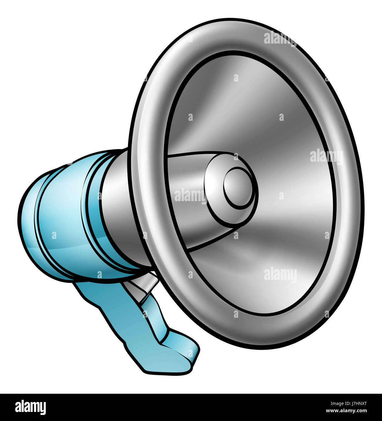 A cartoon mega phone or bullhorn illustration Stock Photo - Alamy