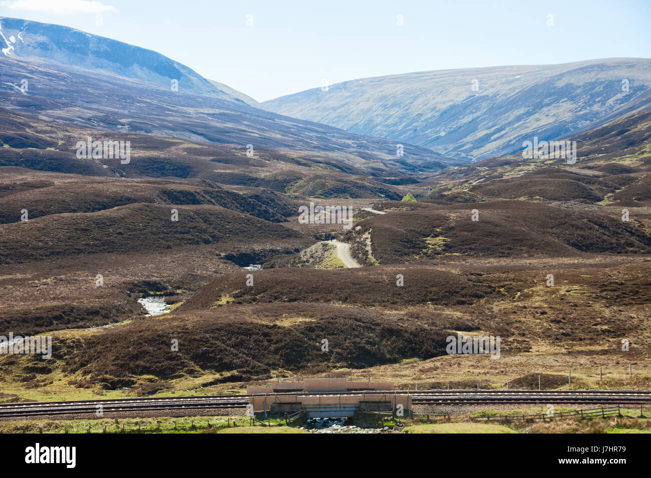 Scottish highlands in spring near dalwhinnie hi-res stock photography ...