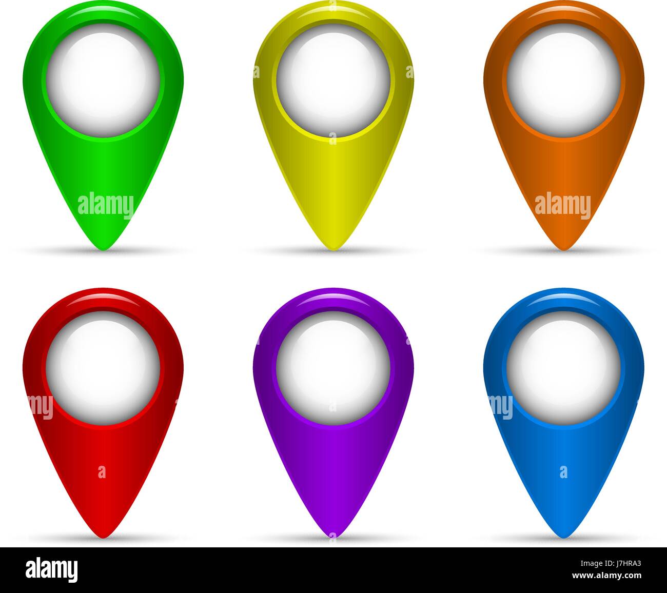 Set of colorful map pointers isolated on white background Stock Vector Image & Art - Alamy