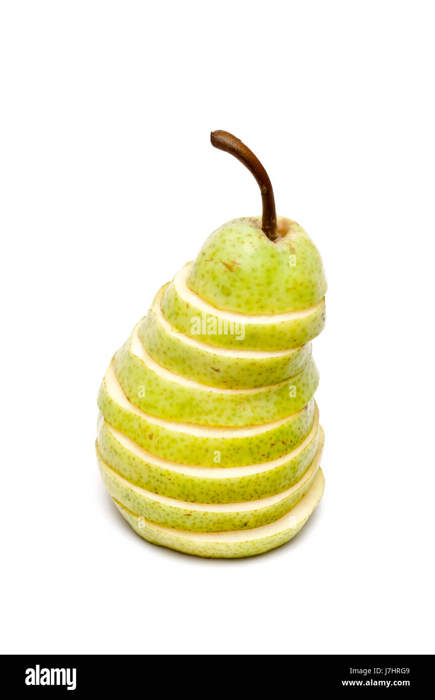 cut pears into slices Stock Photo - Alamy
