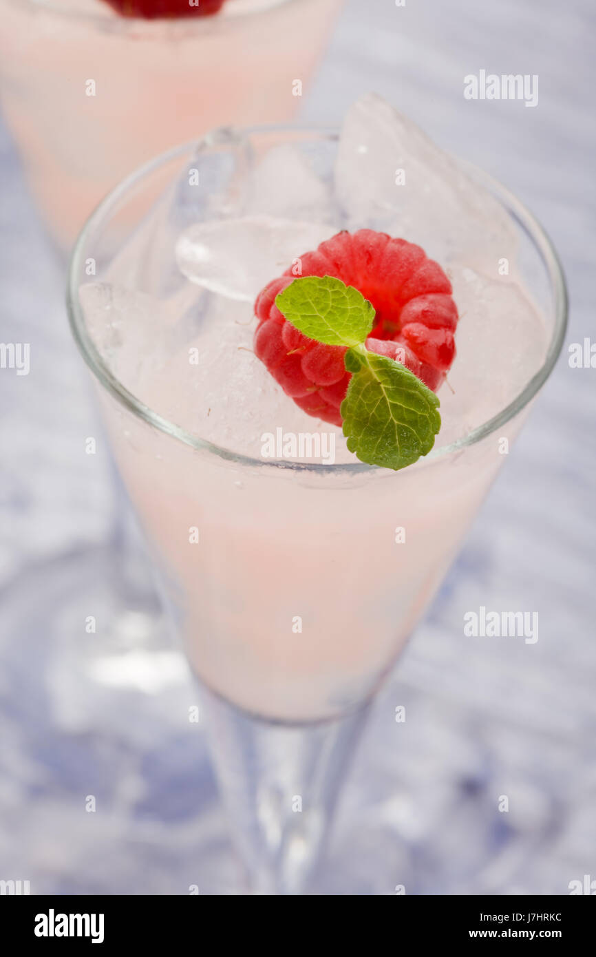 cold alcohol fruit refreshing beverage cool mint liqueur raspberries ...