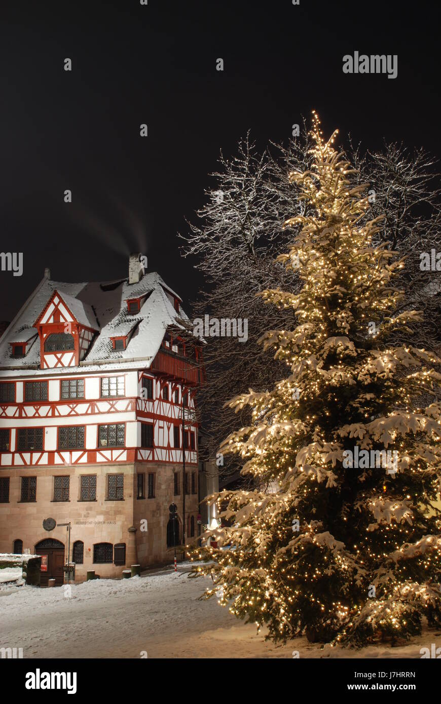 city town bavaria nuremberg christmas tree snow christmas xmas x-mas ...