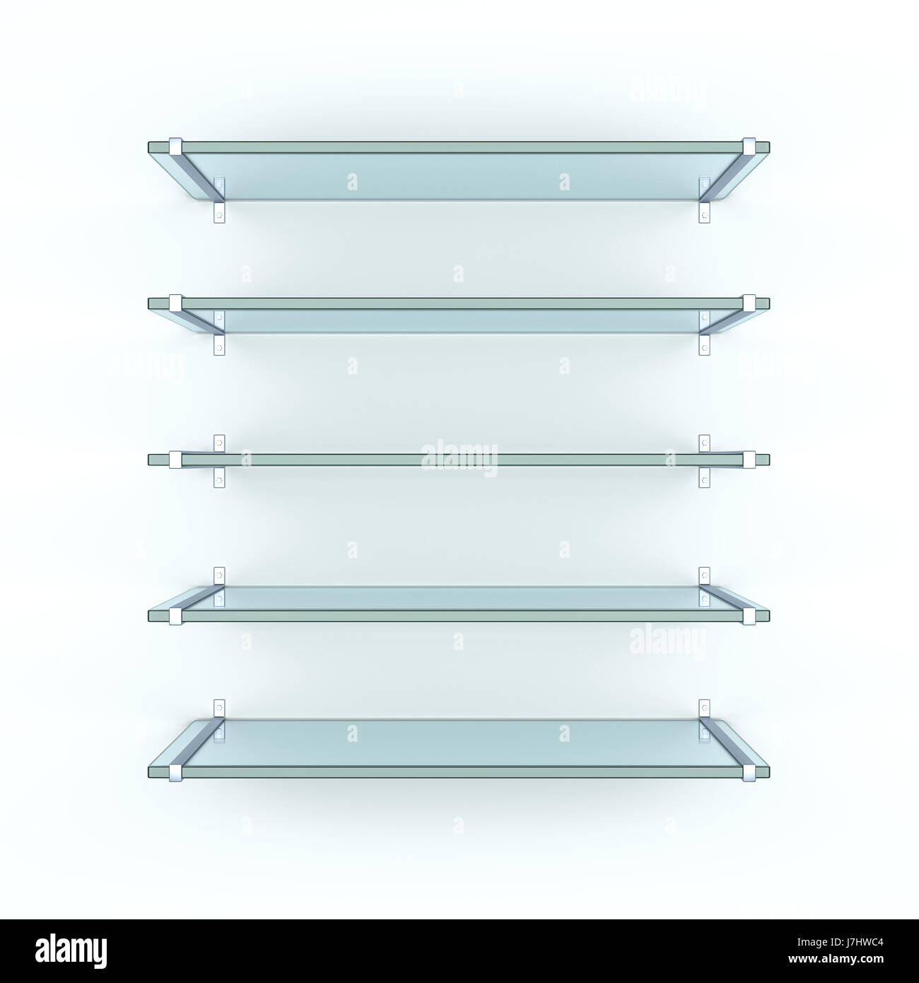 Glass shelf set on Cut Out Stock Images & Pictures - Alamy
