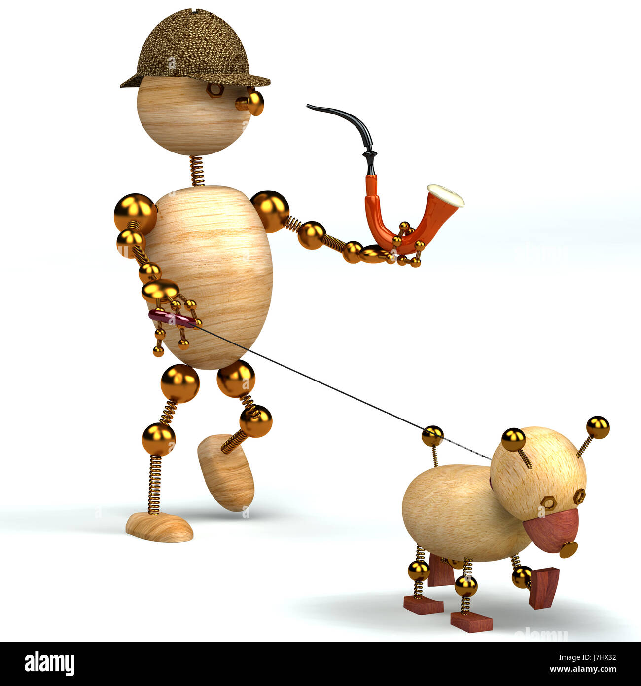 Detective pipe cartoon illustration hi-res stock photography and images ...