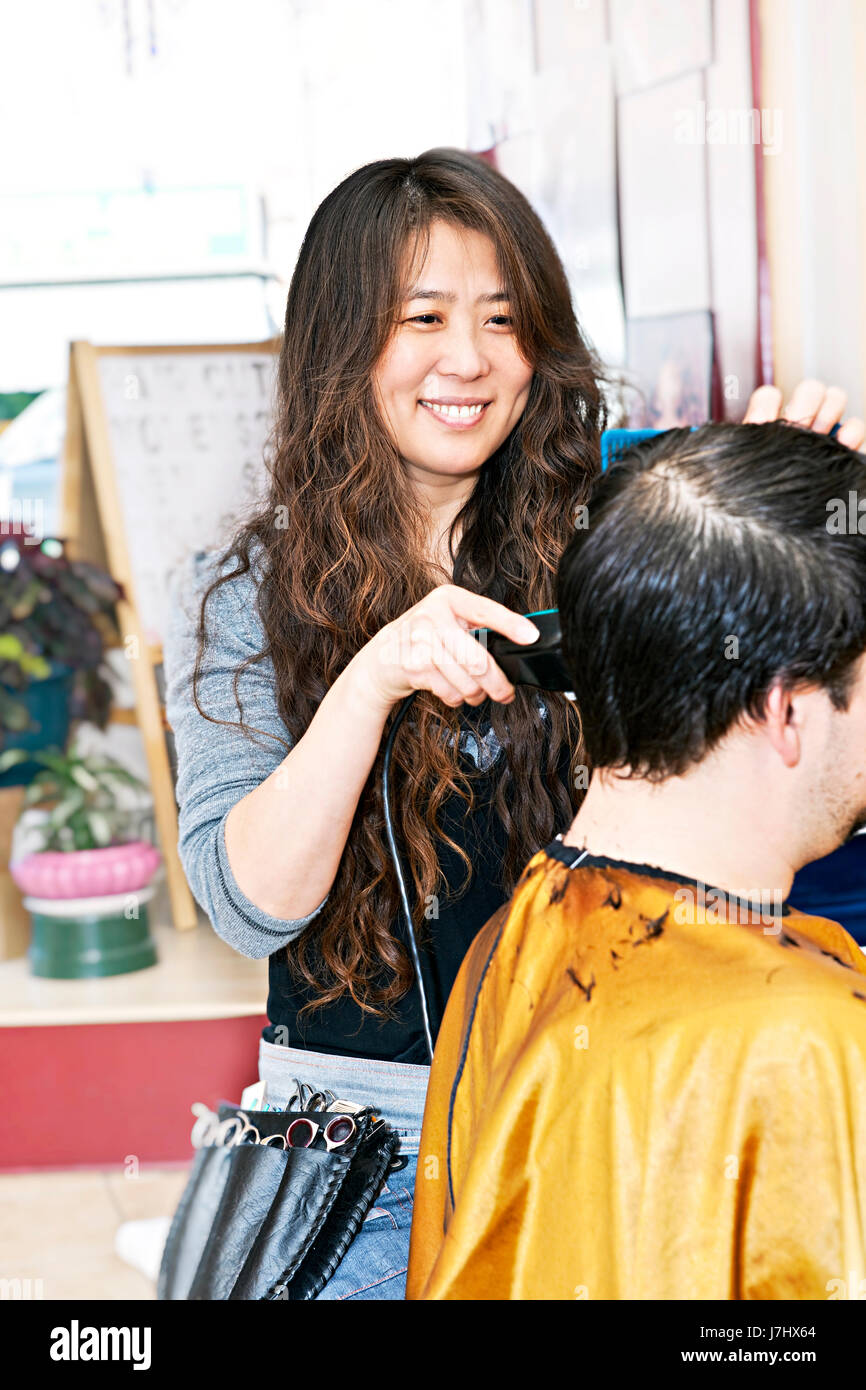 woman hairdresser hairstylist hair stylist woman humans human beings ...
